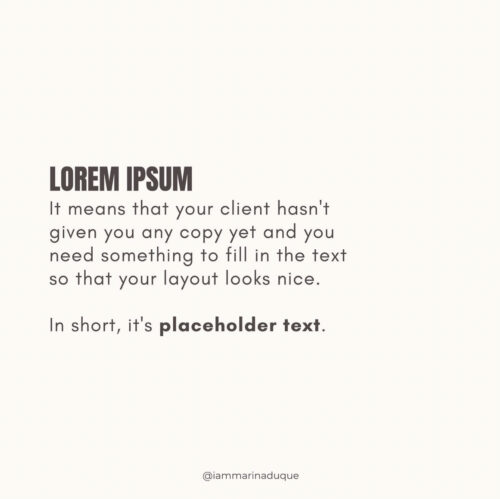 What is Dummy Text / Lorem Ipsum⁠⁠? – Marina Duque